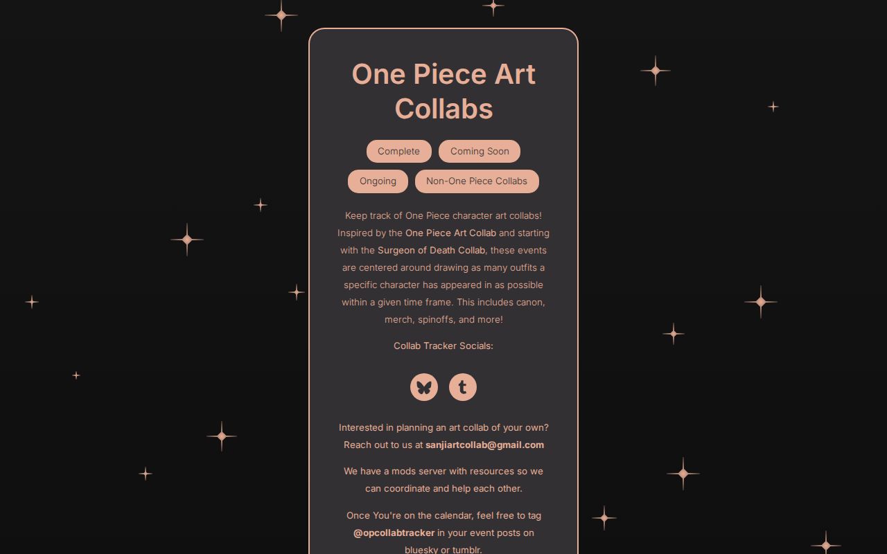 One Piece Art Collabs Tracker